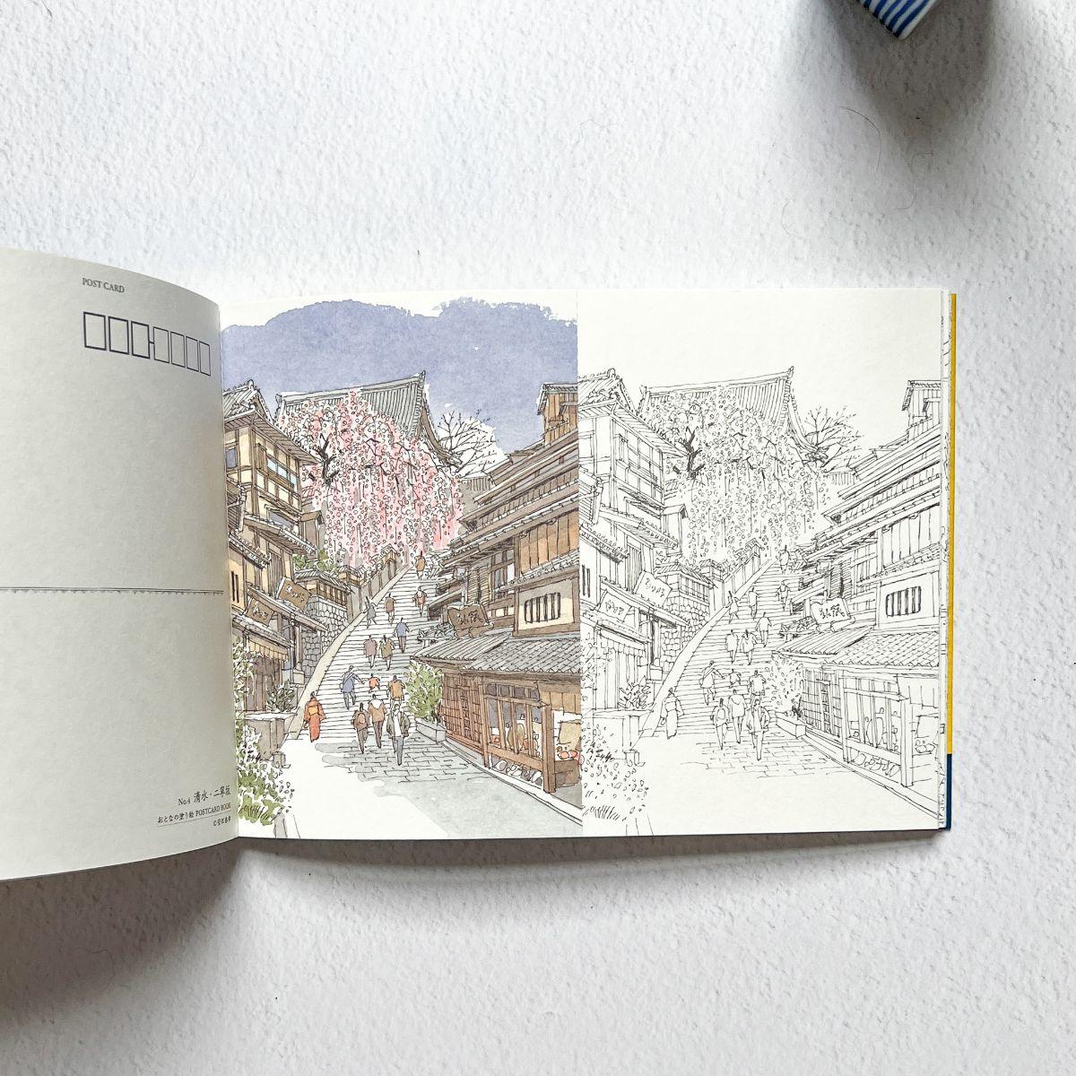 postcard coloring book